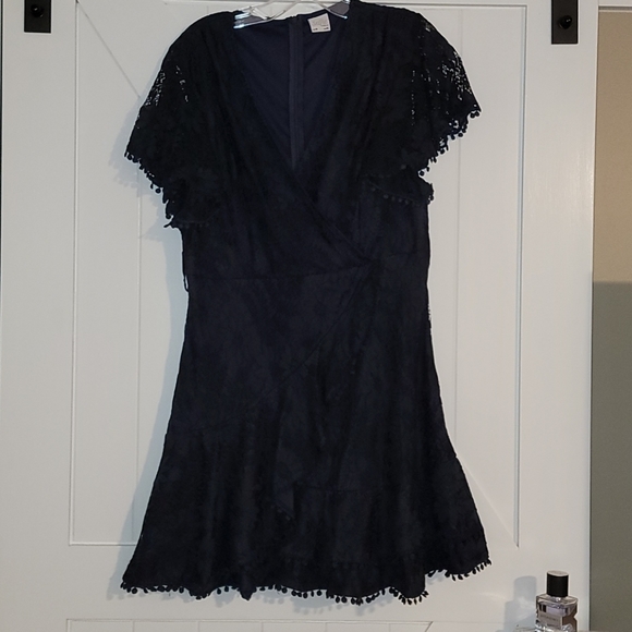 Selfie Leslie | Dresses | Selfie Leslie Navy Mini Dress Lace Xl | Poshmark